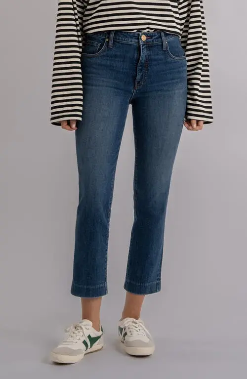 Kut From The Kloth Reese Crop Slim Straight Leg Jeans - Medium Blue