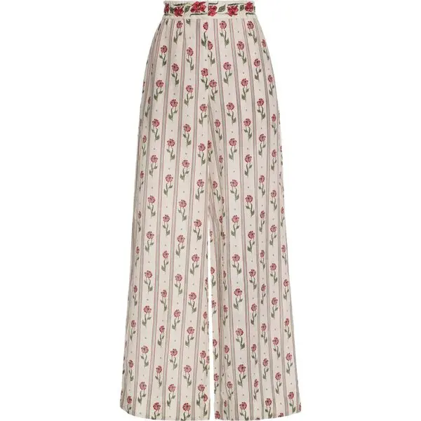 Agua Bendita Tota Quebrada Linen Trousers - Multi
