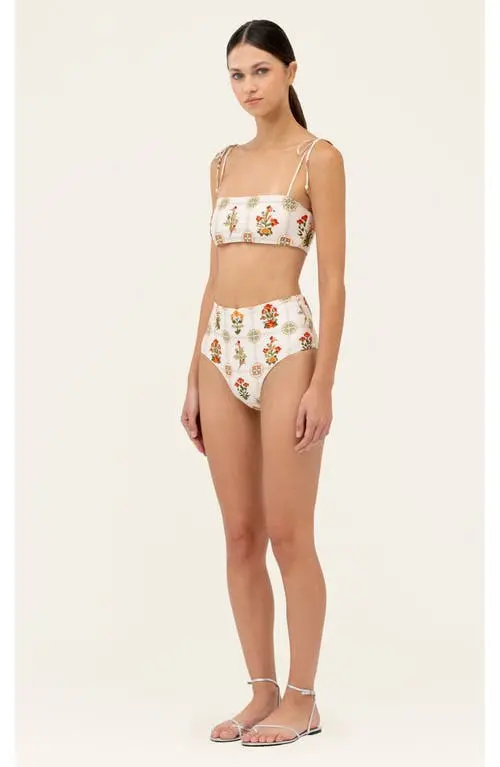 Agua Bendita Primavera Canna Bandeau Bikini Top - Multi