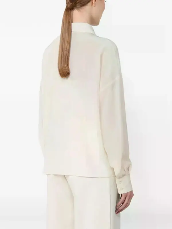 Max Mara Colono Bow-collar Shirt - Neutrals