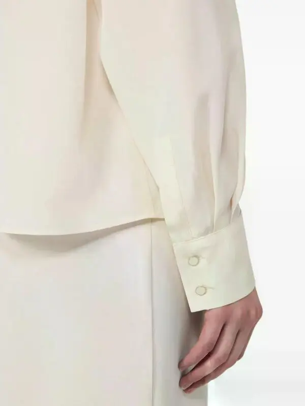 Max Mara Colono Bow-collar Shirt - Neutrals