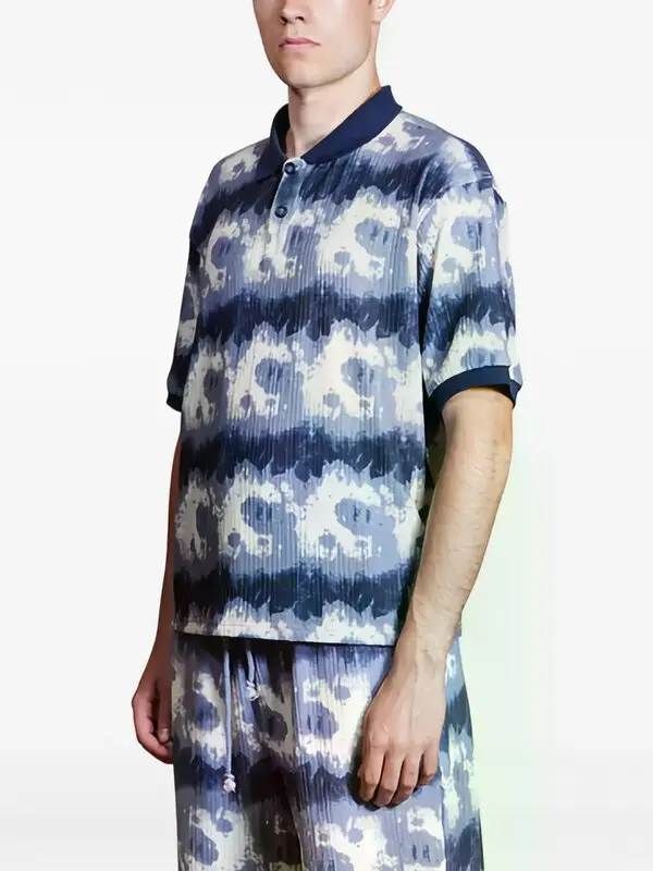 MAISON HIDEOUT Pattern Short-sleeve Polo Shirt