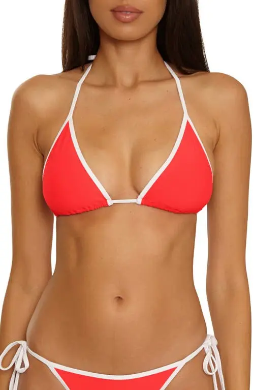 BECCA By Rebecca Virtue Sport Mode Triangle Bikini Top - Caliente