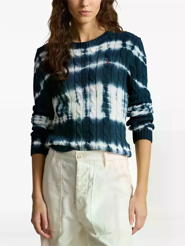 Polo Ralph Lauren Cable-knit Tie-dye Sweater