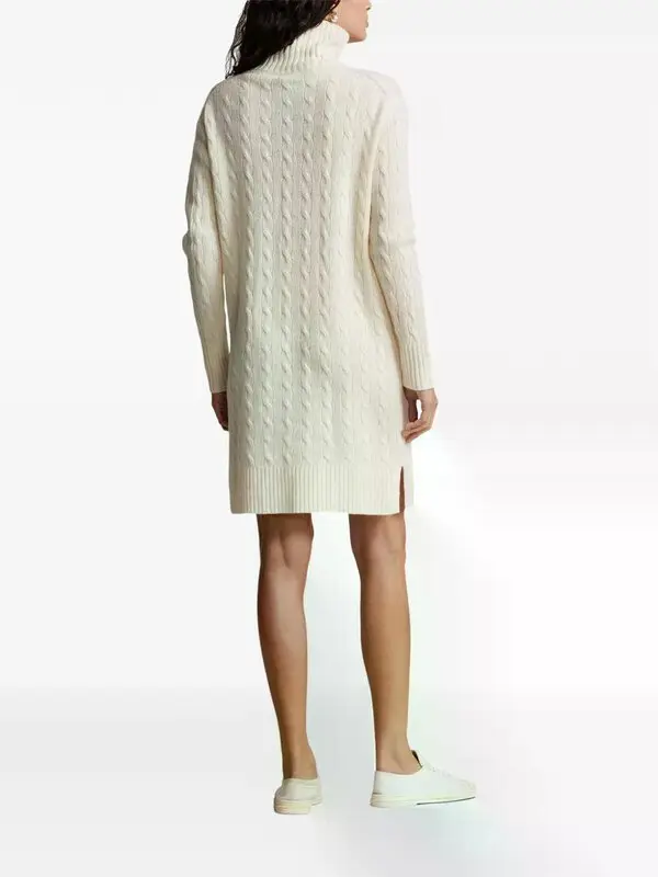 Polo Ralph Lauren Cable Knit Roll Neck Mini Dress