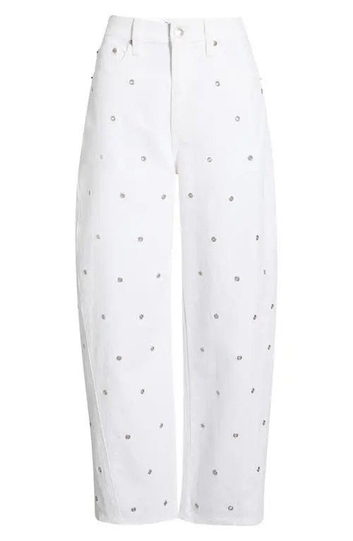 DAZE Westward Grommet-embellished High-waist Barrel Leg Jeans