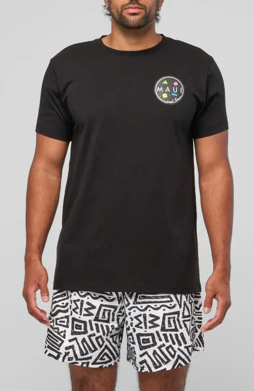 MAUI & SONS Arnold Sharkley Graphic T-shirt - Black