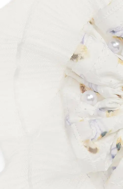 Bp. Plissé Scrunchie - Ivory Multi