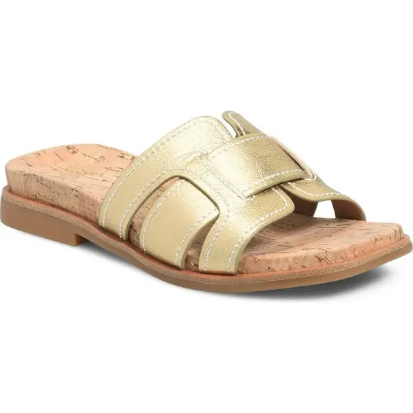 SOFFT Rachel Leather Slide Sandal - Gold