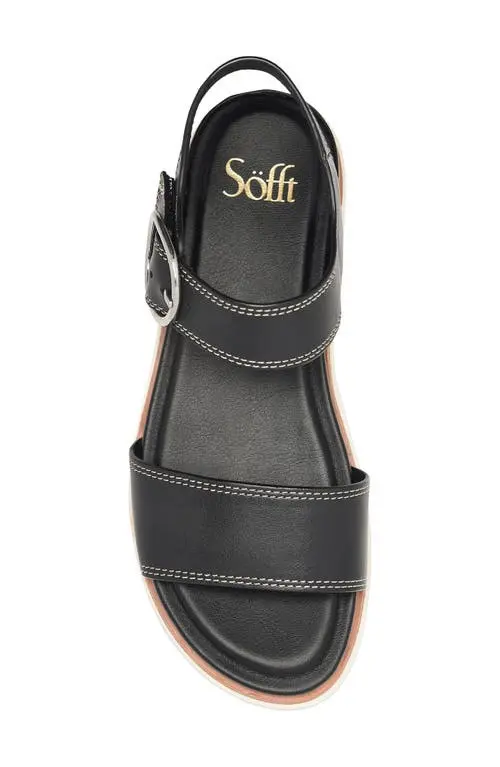 SOFFT Gweneth Ankle Strap Platform Sandal - Black