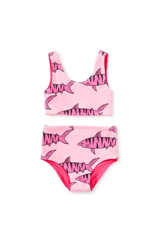 TEA COLLECTION Reversible Swimsuit Set - Tiger Shark