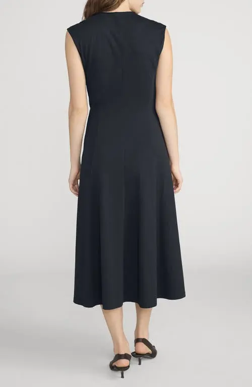 FRAME The Studio Cotton Midi Dress - Navy