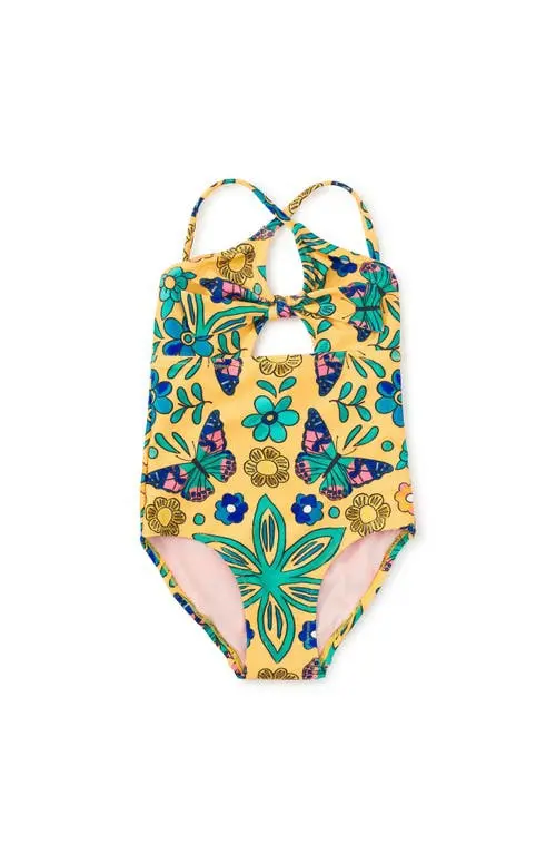 TEA COLLECTION Cut-out One-piece Swimsuit - Butterfly Tile