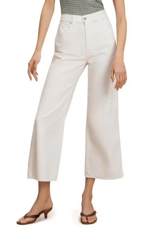 Veronica Beard Taylor High-waist Wide-leg Ankle Jeans - White