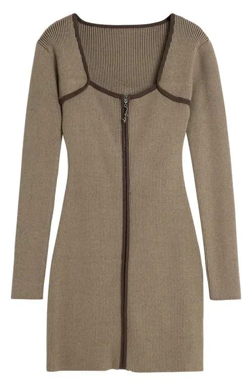 Desigual Ribbed Zip-front Mini Dress