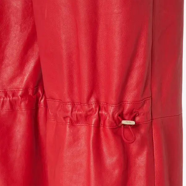 Fendi High-waisted Nappa Leather Trousers