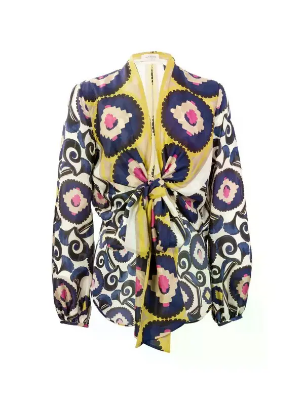 Silvia Tcherassi Honey Tie-front Blouse