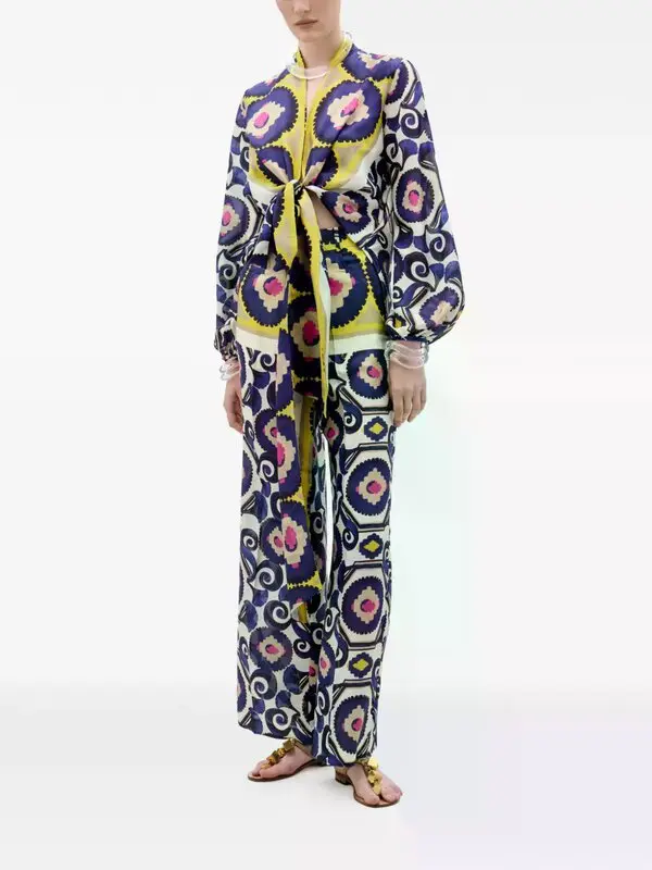 Silvia Tcherassi Honey Tie-front Blouse