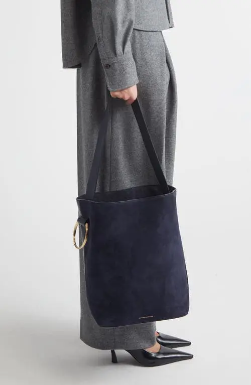Victoria Beckham Dia North/south Bucket Bag - Navy