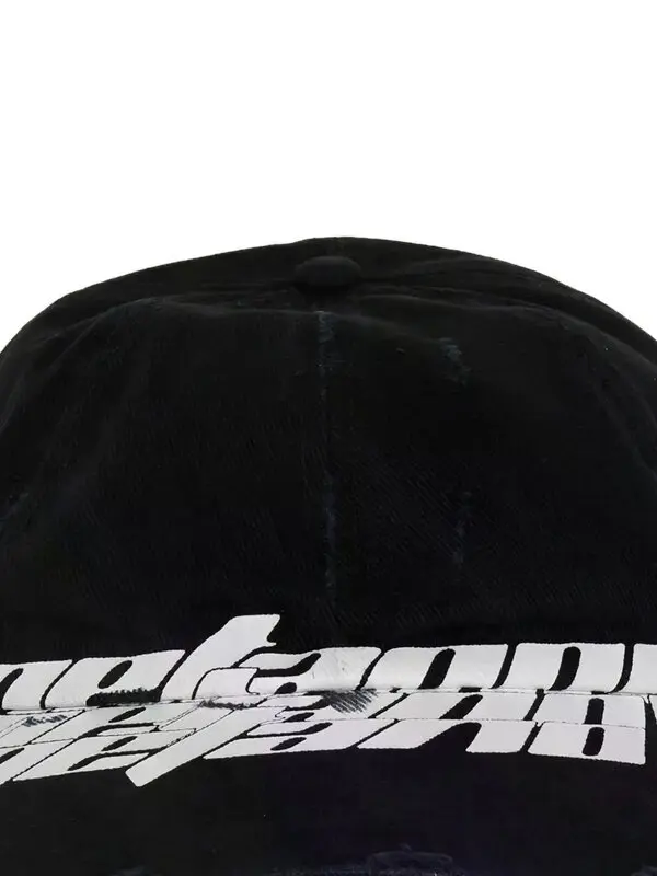 RRR123 Text-print Baseball Cap - Black