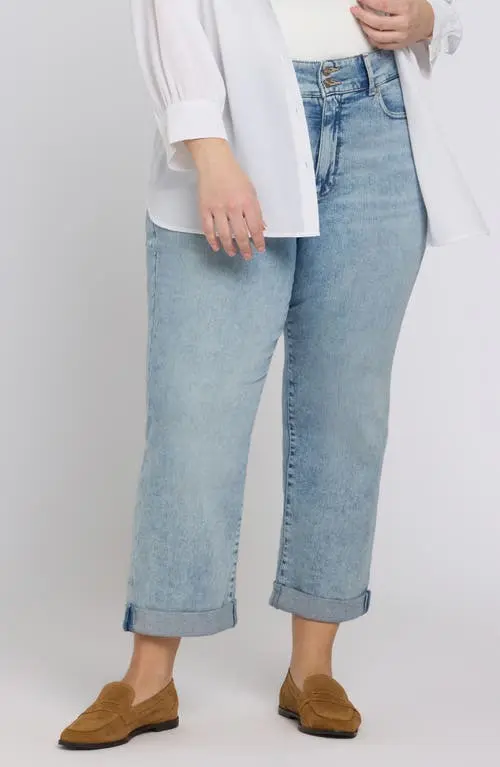 NYDJ Bailey High-waist Crop Relaxed Straight-leg Jeans - Keys View