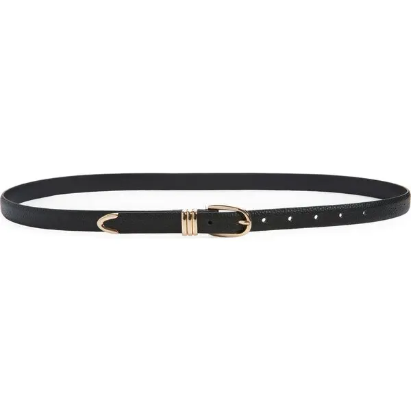 Nordstrom Janae Leather Belt - Black- Gold