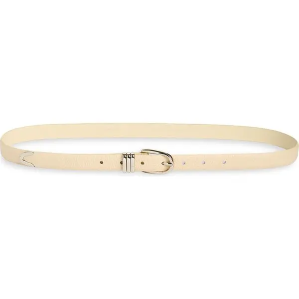 Nordstrom Janae Leather Belt - Ivory- Silver