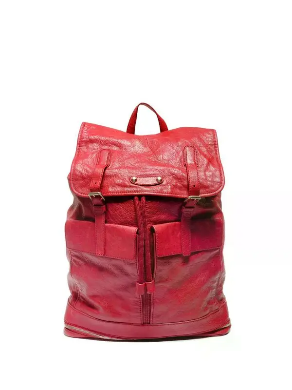 Balenciaga 2010s Classic Leather Backpack - Red