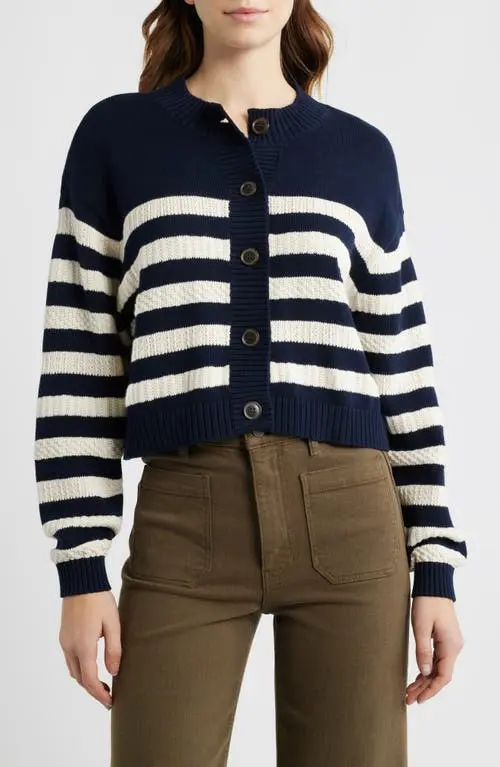 FRAME The Variation Stripe Cotton Cardigan