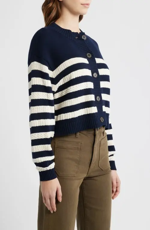 FRAME The Variation Stripe Cotton Cardigan
