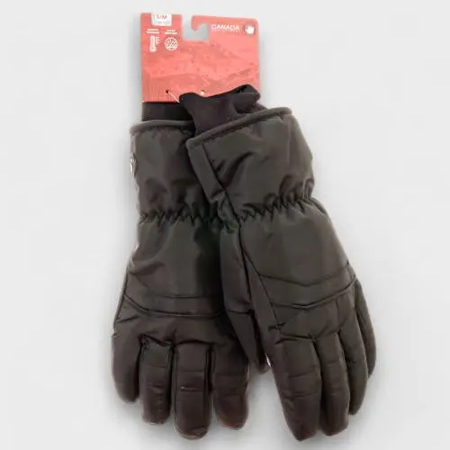 CANADA WEATHER GEAR Water-resistant Ski Gloves - Black