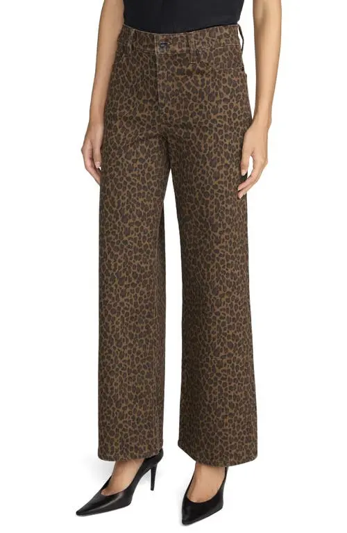 FRAME Le Slim Palazzo High-waist Wide-leg Jeans - Leopard