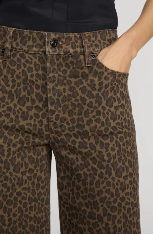 FRAME Le Slim Palazzo High-waist Wide-leg Jeans - Leopard
