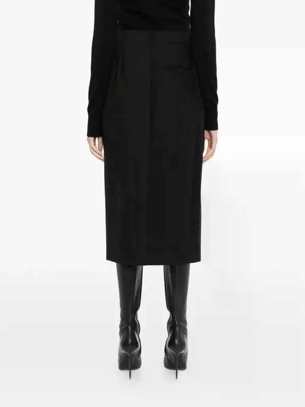 LESS Wool Midi Skirt