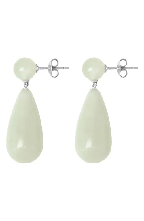 Lié Studio The Lola Drop Earrings - Green Serpentine