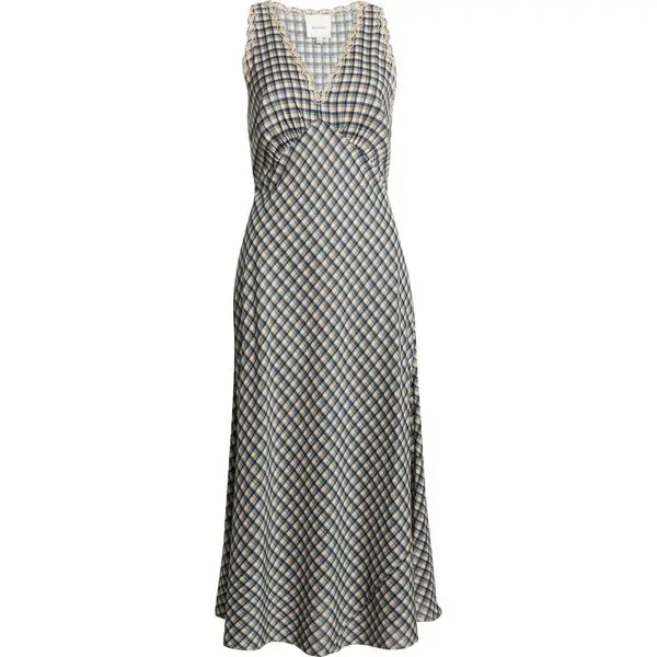 REFORMATION Lila Sleeveless Sleep Dress - Beacon Check