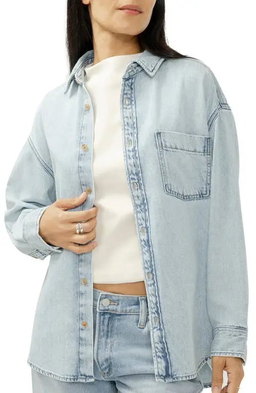 SILVER JEANS CO. Denim Button-up Shirt - Moonstone