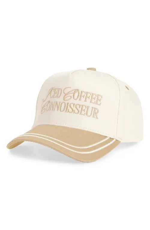 KENZKUSTOMZ Coffee Connoisseur Snapback Baseball Cap - Tan