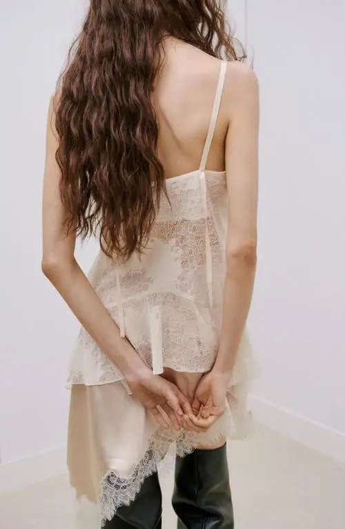Mango Crumble Lace Handkerchief Camisole - Ecru