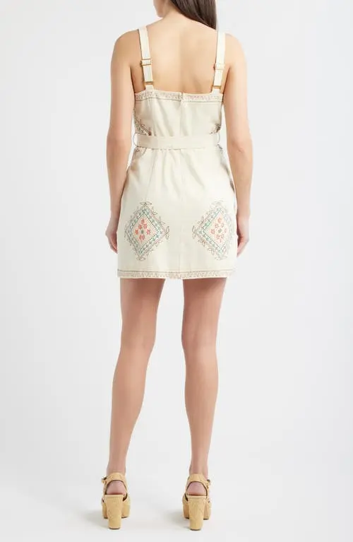 CIEBON Caracola Embroidered Cotton Minidress