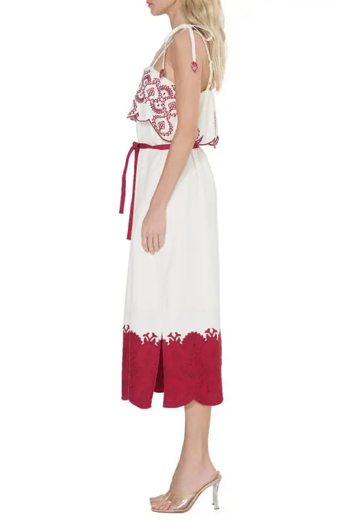 CIEBON Nina Embroidered Scallop Sundress