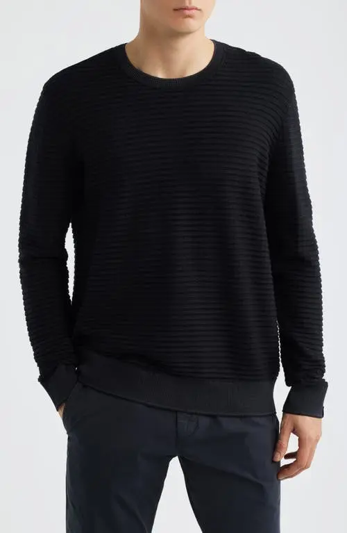 Rag & Bone Harvey Stripe Cotton-blend Sweater - Black