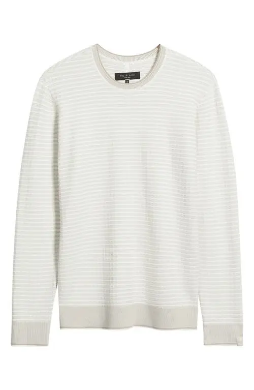 Rag & Bone Harvey Stripe Cotton-blend Sweater - Chalk