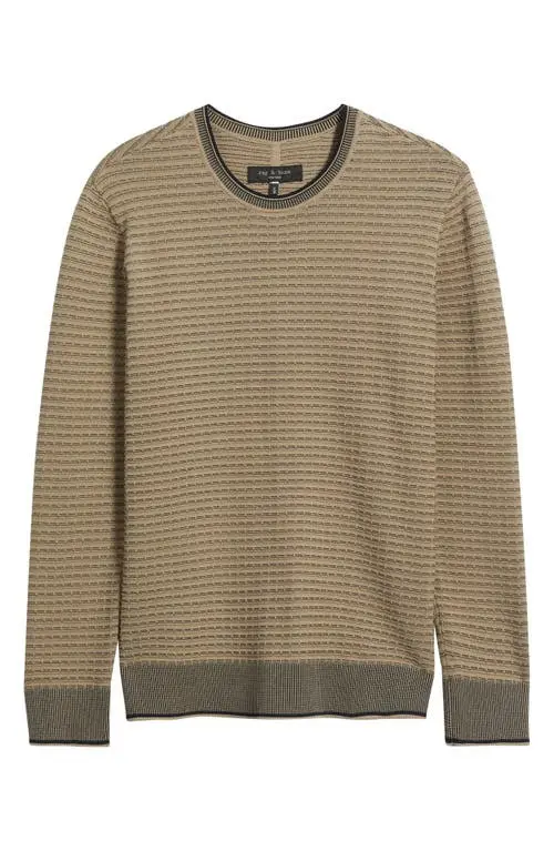 Rag & Bone Harvey Stripe Cotton-blend Sweater - Natural/grey
