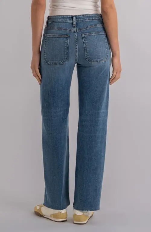 Kut From The Kloth Maya High-waist Wide-leg Jeans With Raw Hem