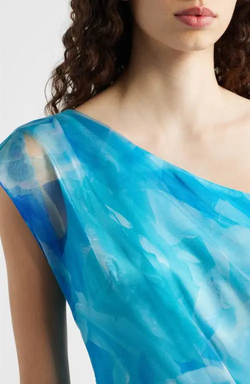 Eliza J One-shoulder Georgette Ballgown