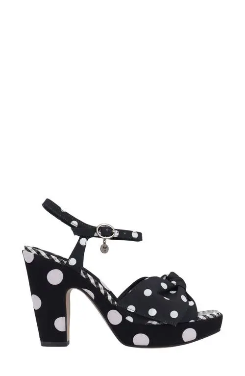 J. Reneé Burkett Platform Sandal - Black/white