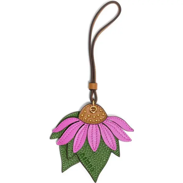 AIMEE Floral Mirror Bag Charm - Purple Multi