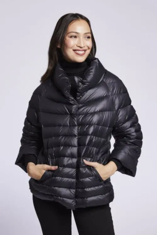 BLUE DUCK Cropped Goose Down Jacket - Black