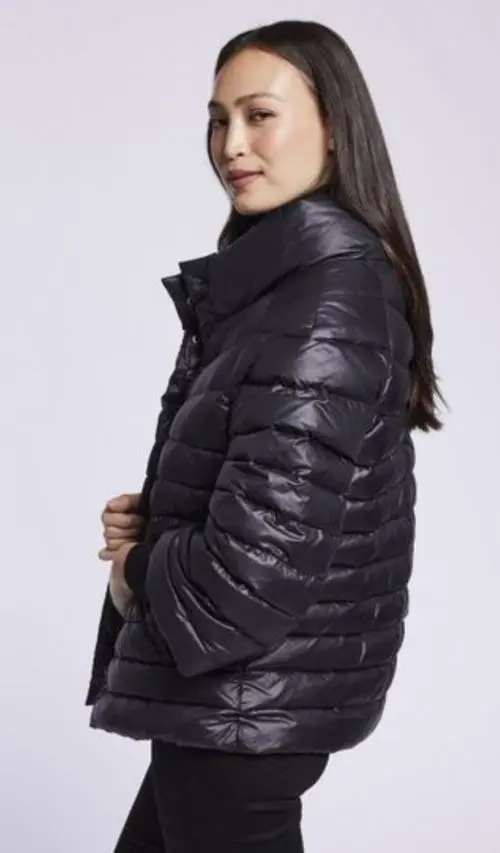 BLUE DUCK Cropped Goose Down Jacket - Black